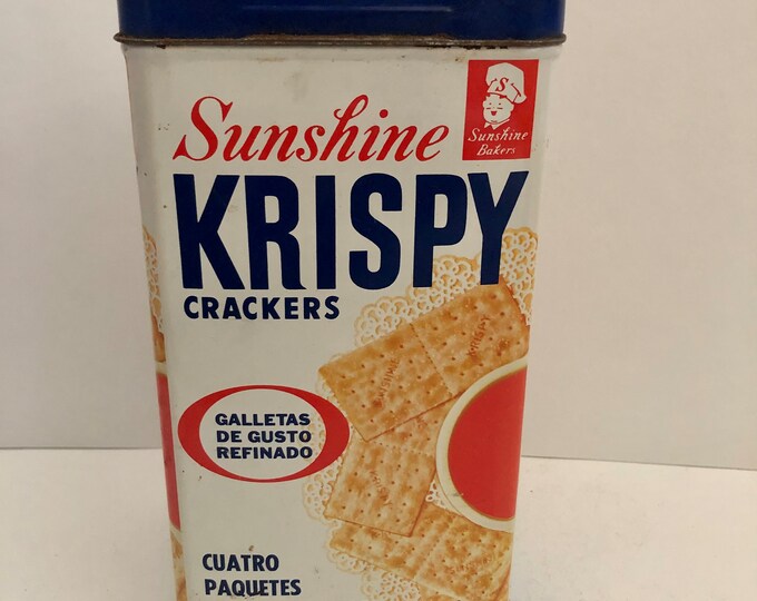 Sunshine Krispy Saltine Cracker Four Packages Storage Tin English ...