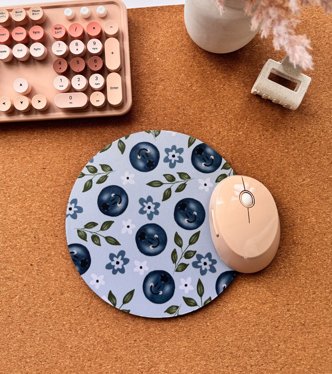 Kawaii Blueberries Mouse Mat | Cute Mouse Pad | Office Accessories ...