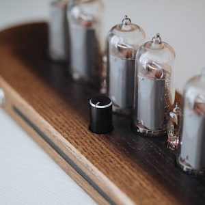 The Slim Time Capsule - IN-14 Nixie Clock in Wooden Case With a Plastic ...