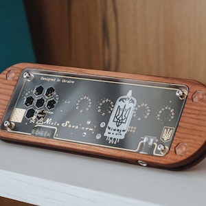 The Slim Time Capsule - IN-14 Nixie Clock in Wooden Case With a Plastic ...