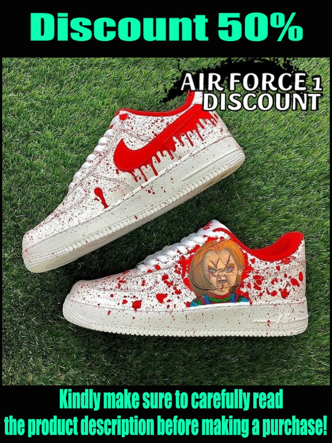Chucky Air Force 1 Custom Custom Air Force 1 Personalized - Etsy