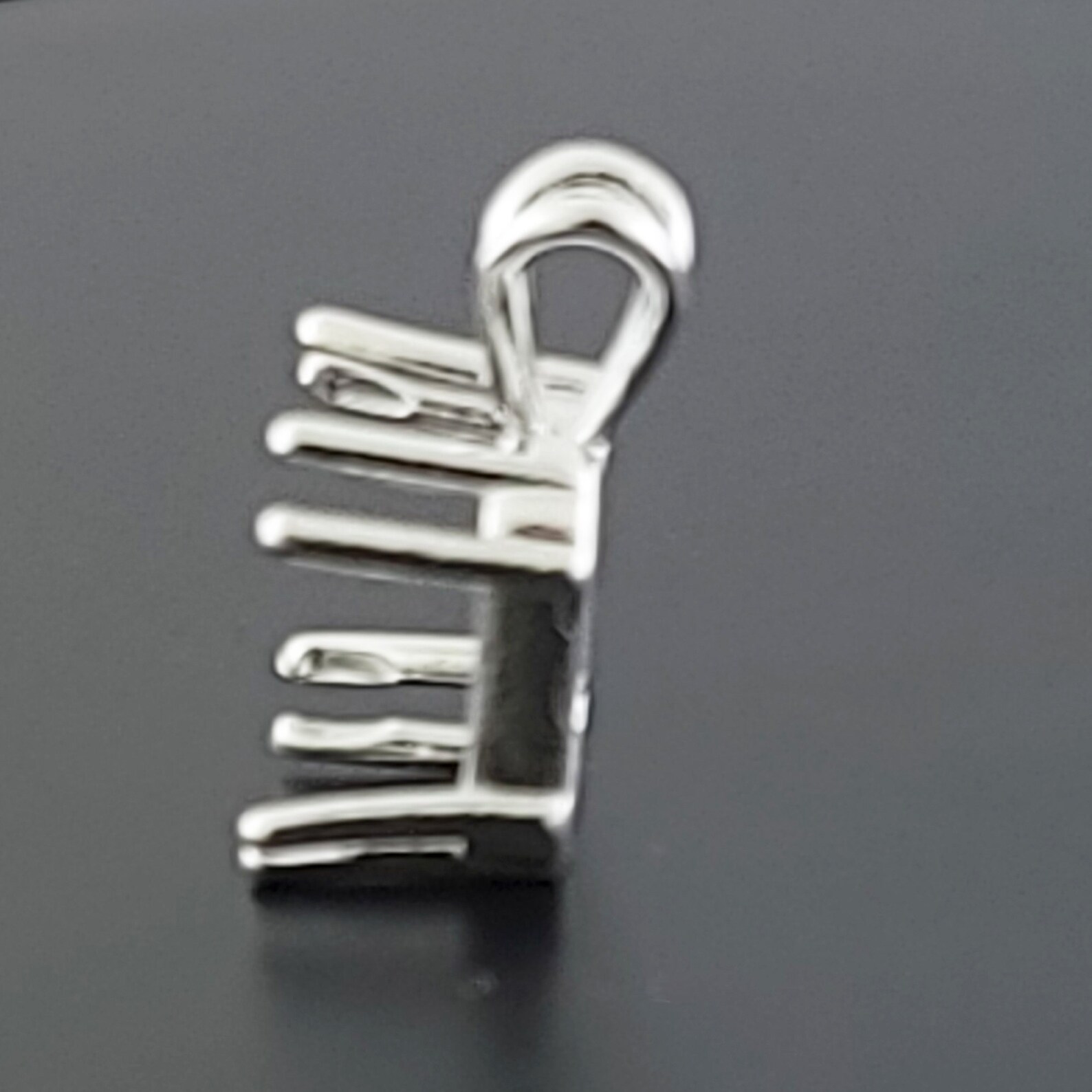 925 Sterling Silver Square Pendant Setting Pre-notched for Faceted ...