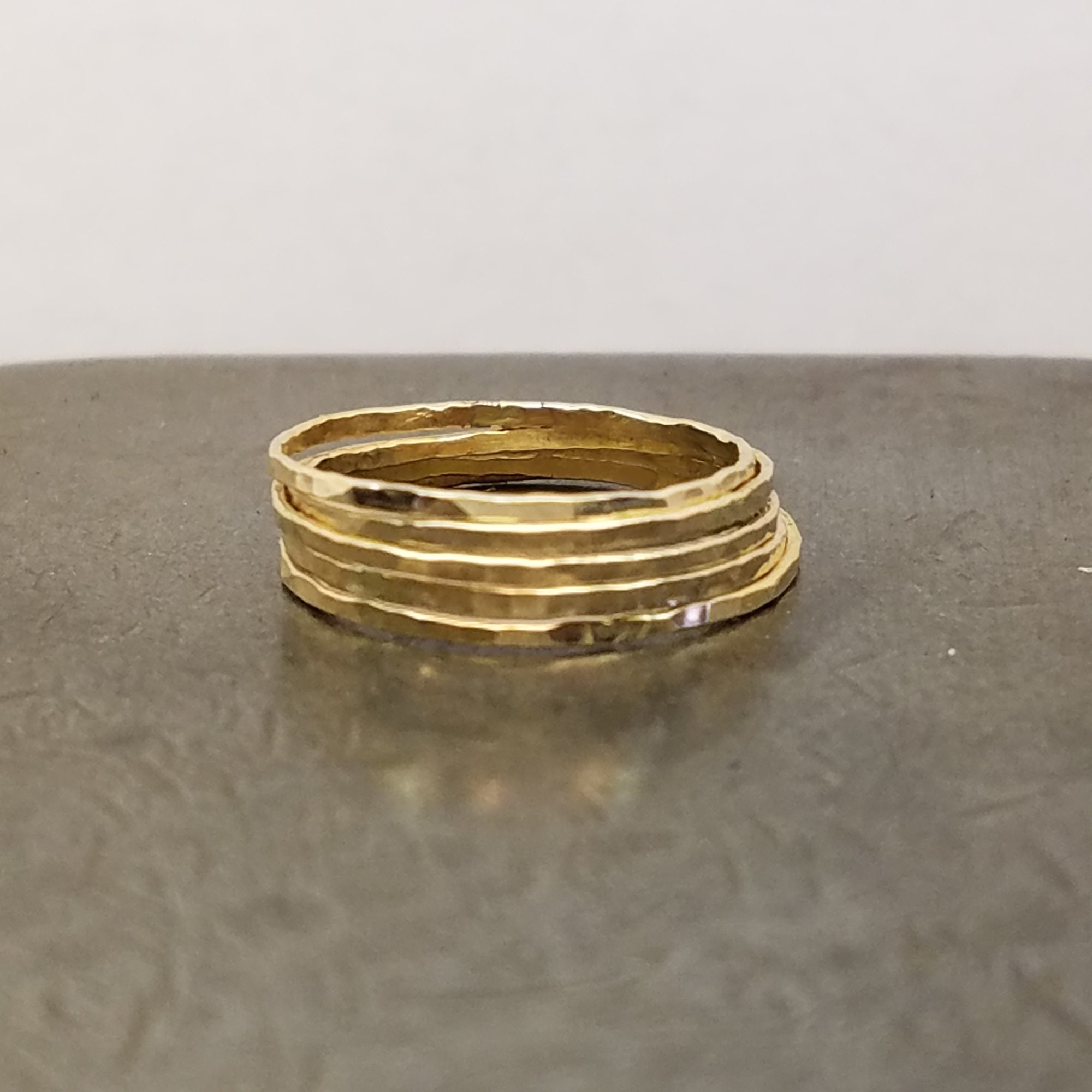 Gold Stack Ring 14k Gold Filled Ring Stack Ring Thin Gold | Etsy