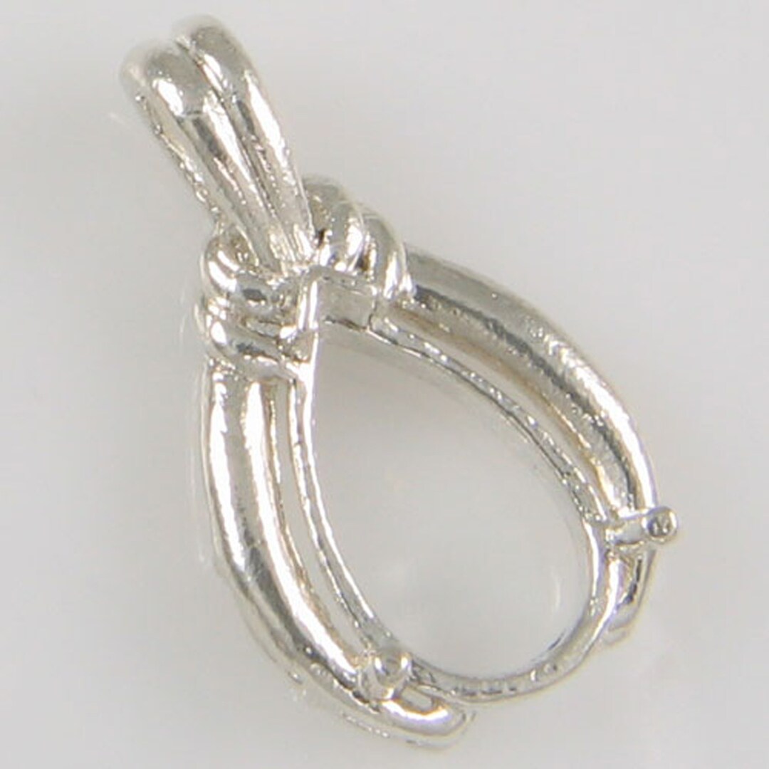 925 Sterling Silver Vintage Designer Pear Pendant Setting Pre-notched ...