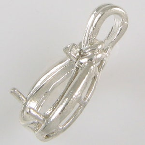 925 Sterling Silver Vintage Designer Pear Pendant Setting Pre-notched ...