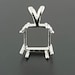 925 Sterling Silver Square Pendant Setting Pre-notched for Faceted ...
