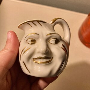 Vintage Miniature Man in the Moon Smiling Face Jug Creamer - Etsy
