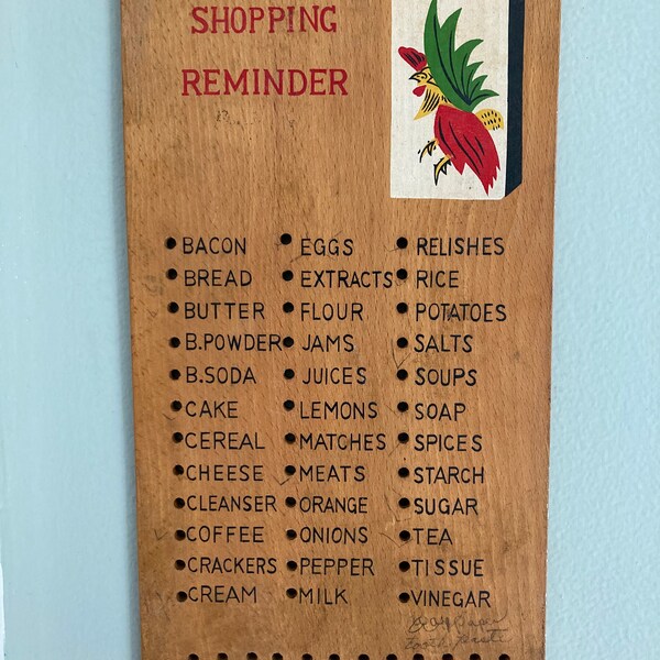 Wood Grocery List - Etsy