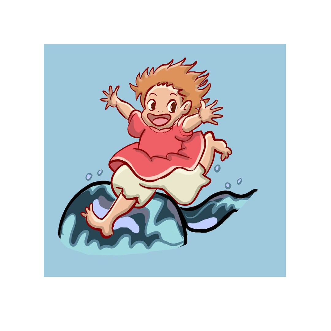 Ponyo Running on Water Art Print - Etsy