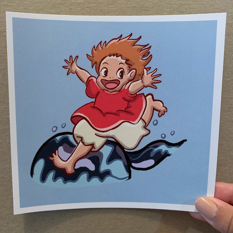Ponyo Running on Water Art Print - Etsy
