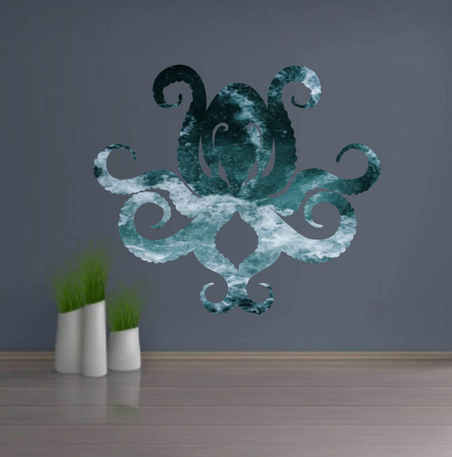 Octopus Wall Decal, Vinyl Wall Sticker, Octopus Home Decor, Wall Art ...