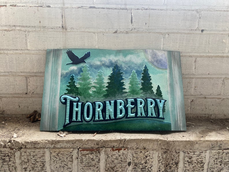 Custom Carved Last Name Sign: Hand Painted 3D Plaque - Etsy