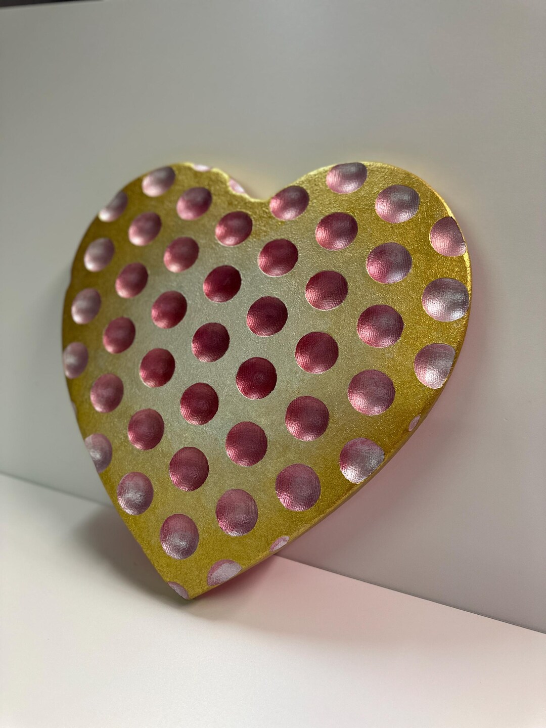 3D Carved Heart, Textured Heart, Wall Decor, Valentine Gift, One of a ...