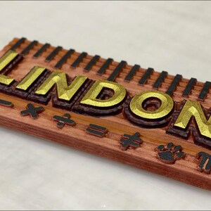 Custom Carved Last Name Sign: Hand Painted 3D Plaque - Etsy