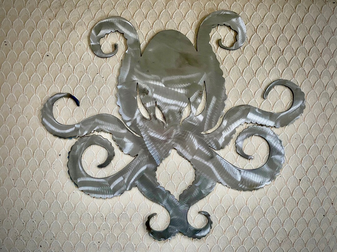 Steel Octopus Sign Octopus Sign Metal Octopus Steampunk - Etsy