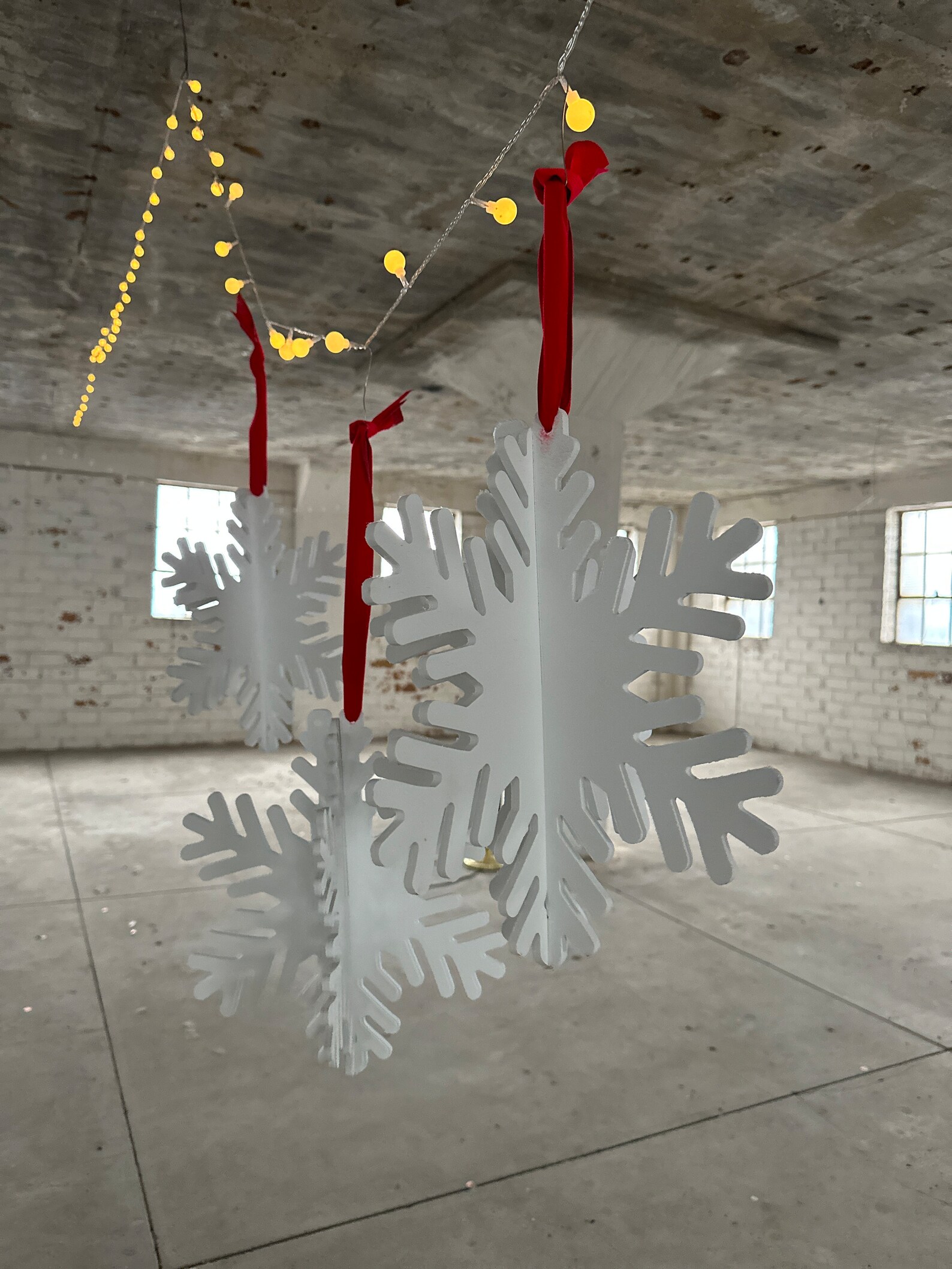 3D Outdoor Snowflakes, Snowflake, PVC Snowflakes, 13" Snowflake, 3D ...