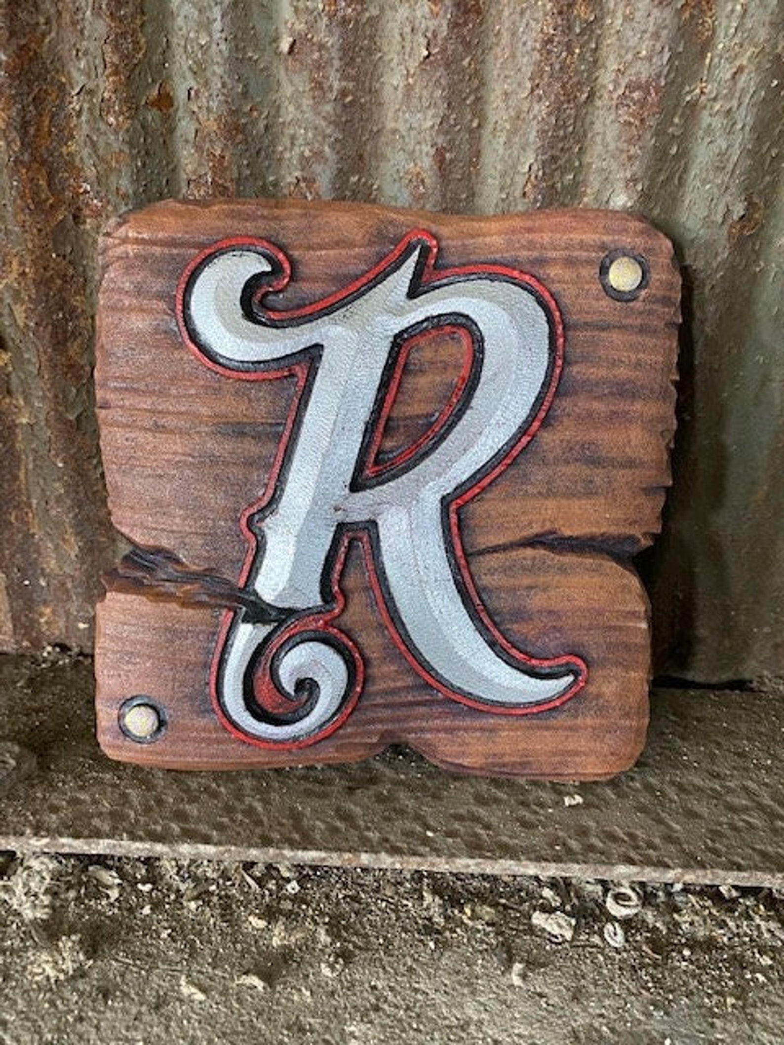 3D Steampunk Letter Sign: Hand-painted Rustic Wall Art - Etsy