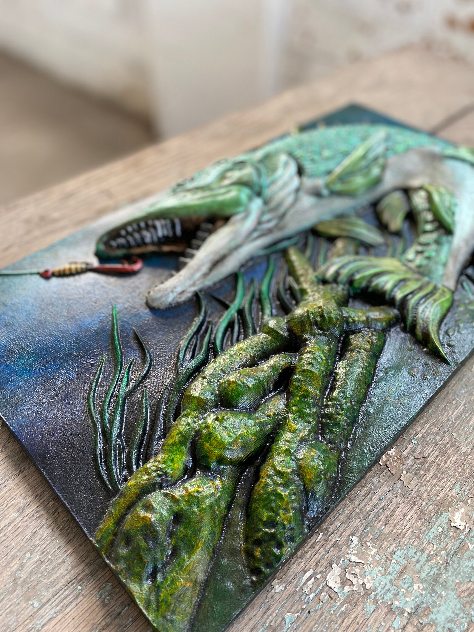 3D Fish Carving, HDU Carved Sign, Musky Sign, Musky Fishing Sign, Hand ...