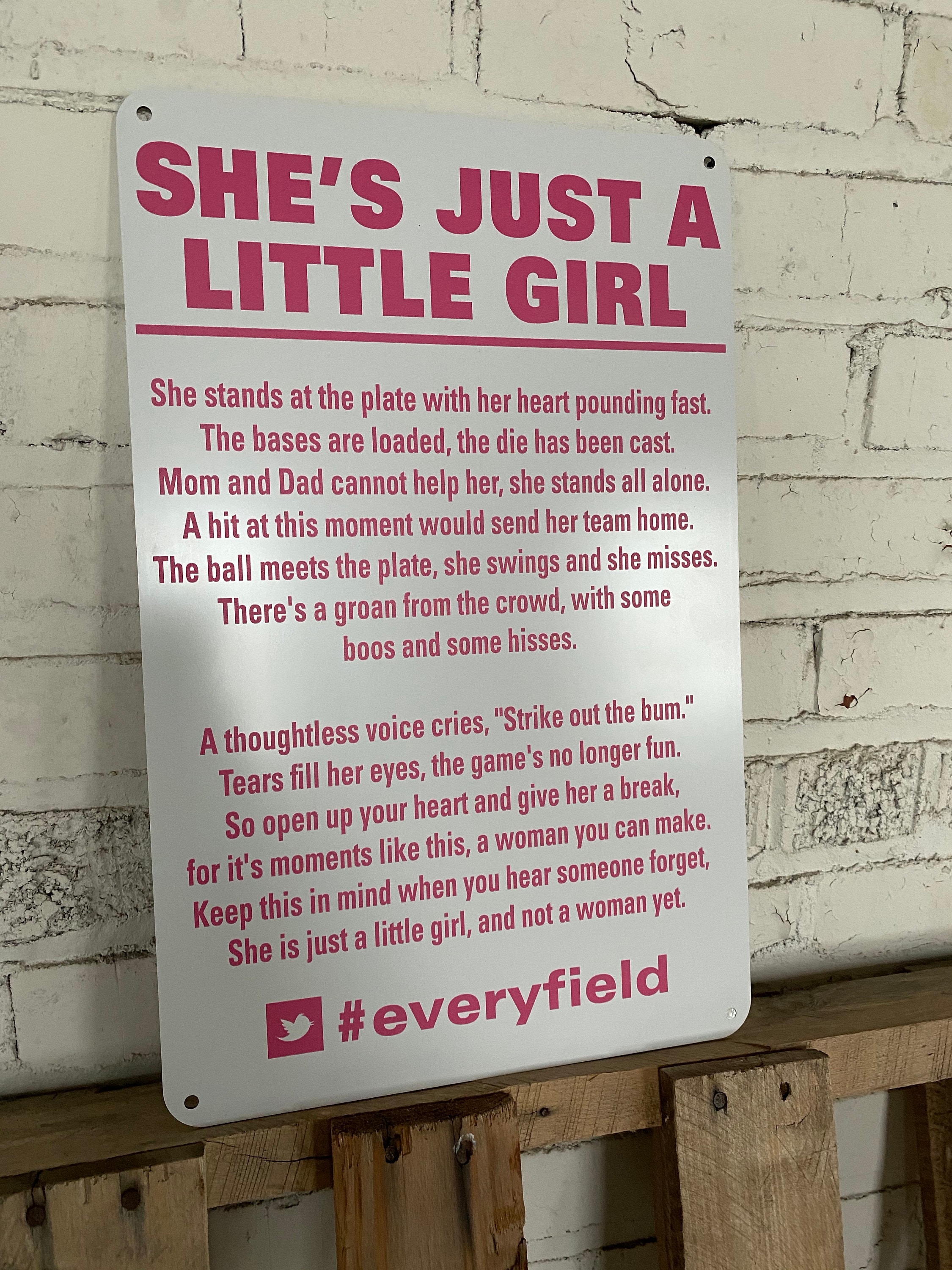 Just a Little Girl Softball Sign, Softball Sign, Youth Softball, Metal ...