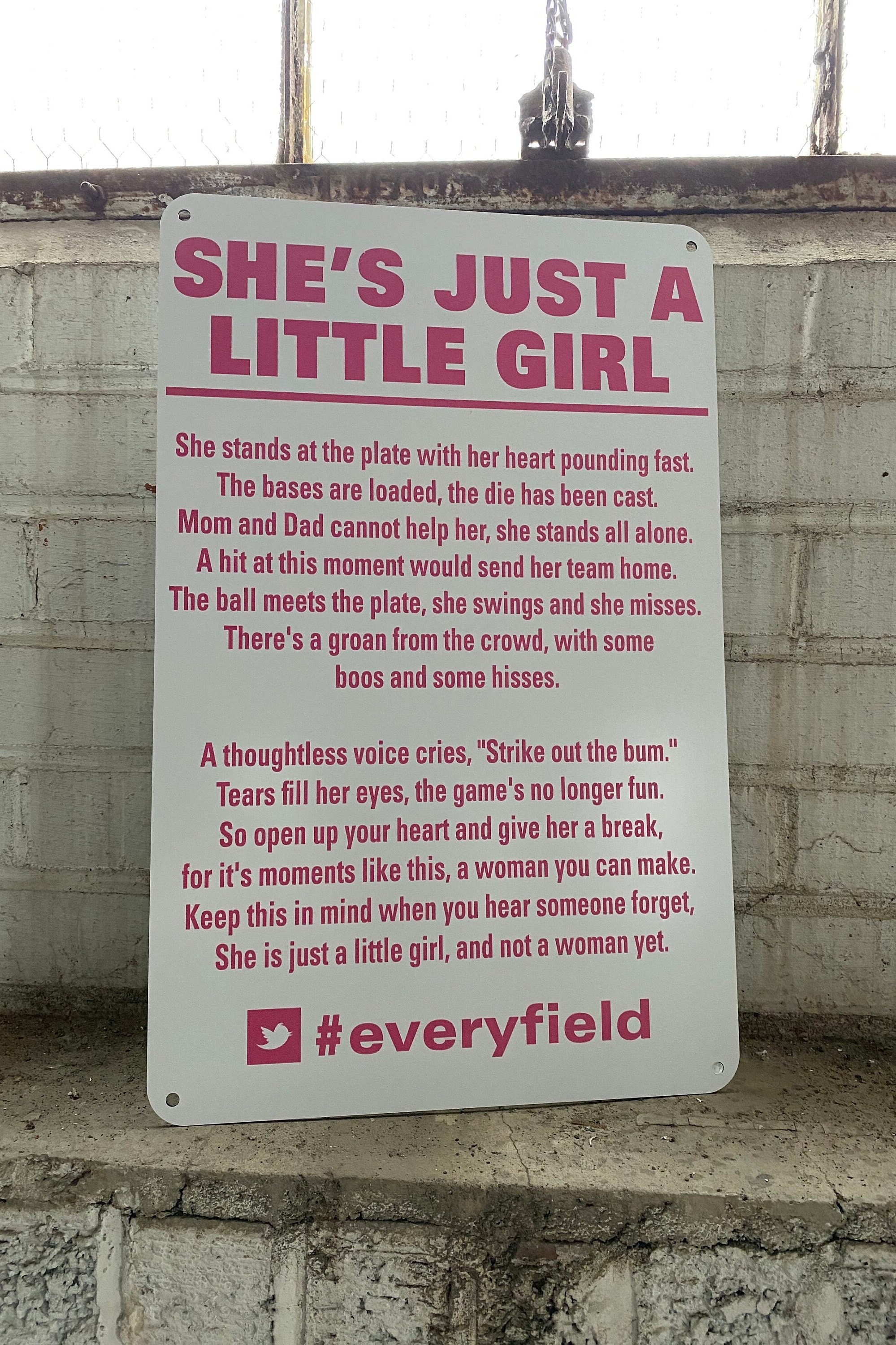 Just a Little Girl Softball Sign, Softball Sign, Youth Softball, Metal ...