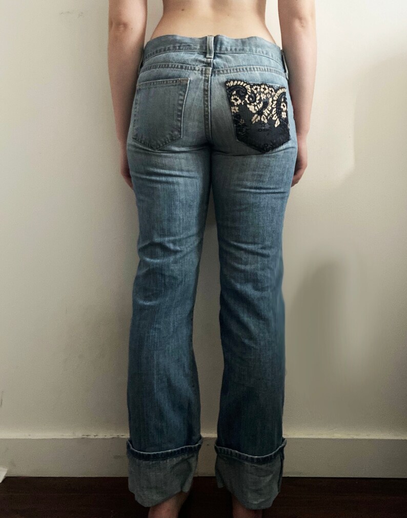 Custom Patchwork Jeans - Etsy