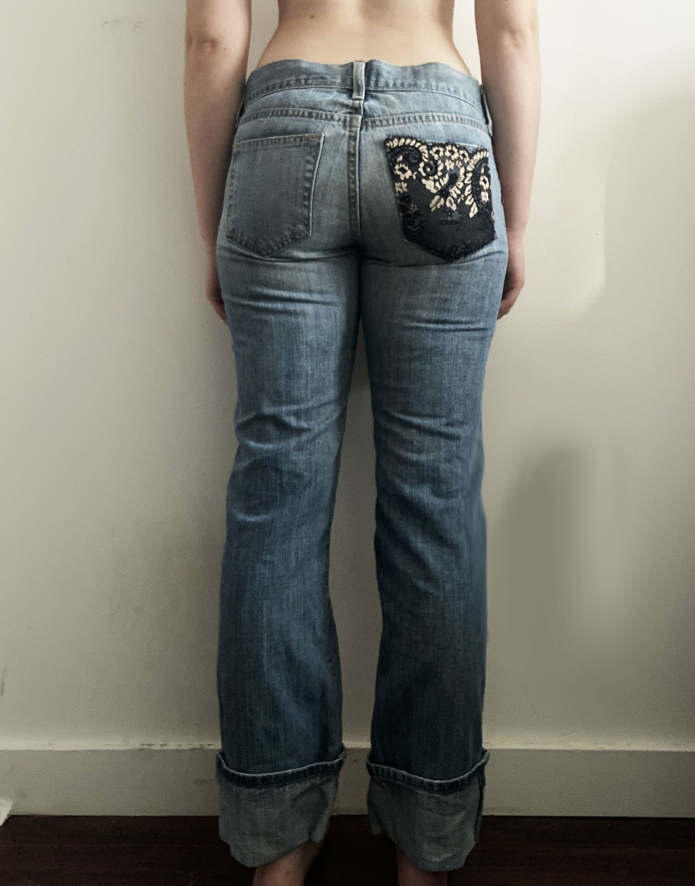 Custom Patchwork Jeans - Etsy