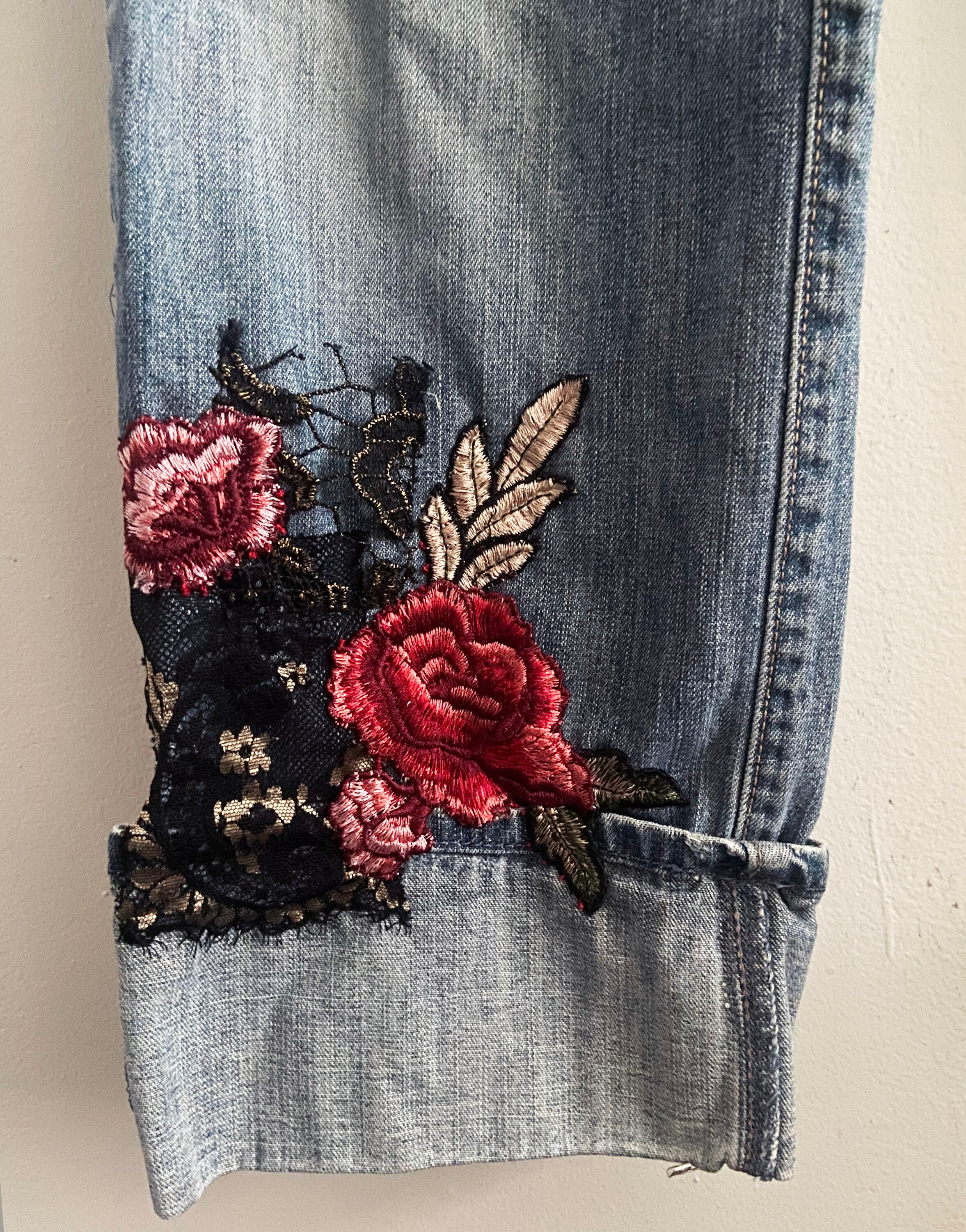 Custom Patchwork Jeans - Etsy