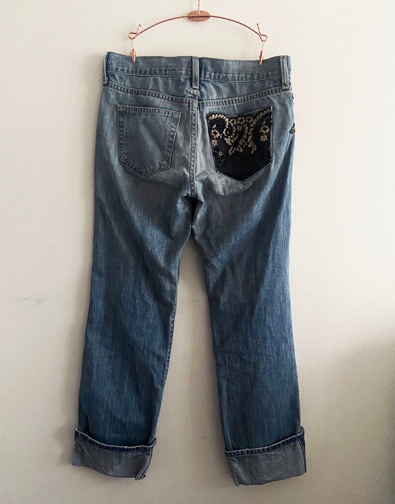 Custom Patchwork Jeans - Etsy