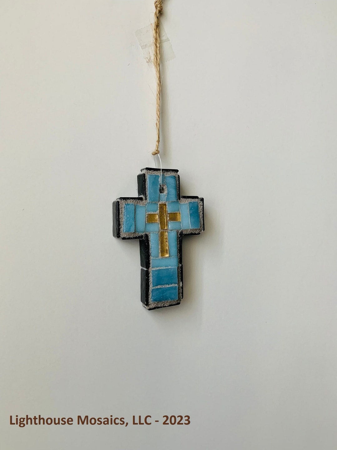 Italian Blue Mosaic Wall Cross or Ornament VI - Etsy
