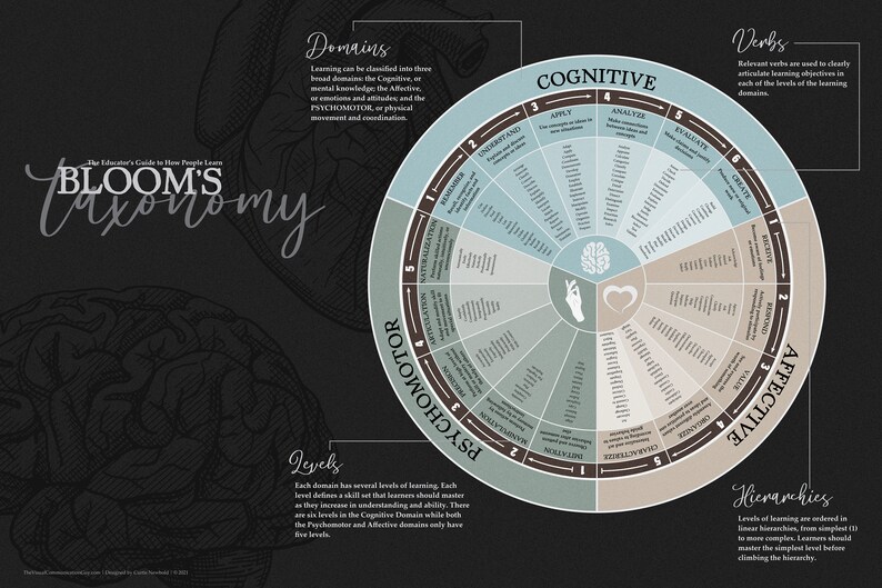 Bloom's Taxonomy Digital Poster (file) - Multiple Sizes - Etsy