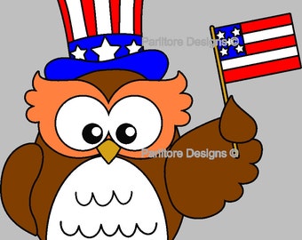 4th of july owl | Etsy