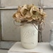 Farmhouse Style Pint Painted Mason Jar With Optional Hydrangea Flowers ...