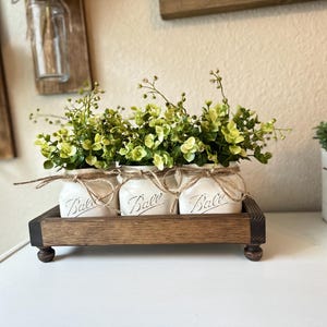 Home Decor Farmhouse Riser Tray, Rustic Tray With Legs, Table Tray ...