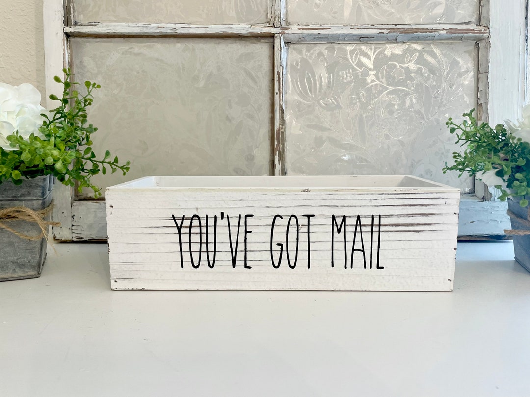 Rustic Mail Holder Mail Container Planter Box Farmhouse Style Mail ...