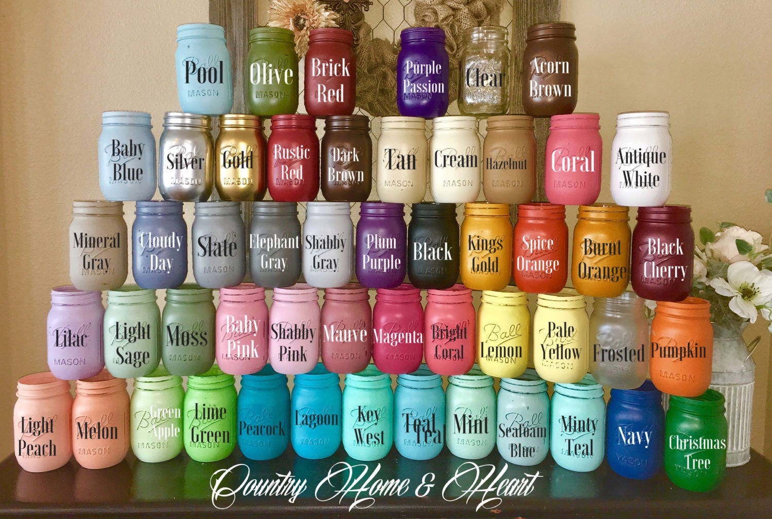 Farmhouse Decor Centerpiece Floral Rustic Mason Jar - Etsy