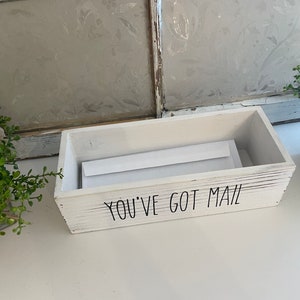 Rustic Mail Holder Mail Container Planter Box Farmhouse Style Mail ...