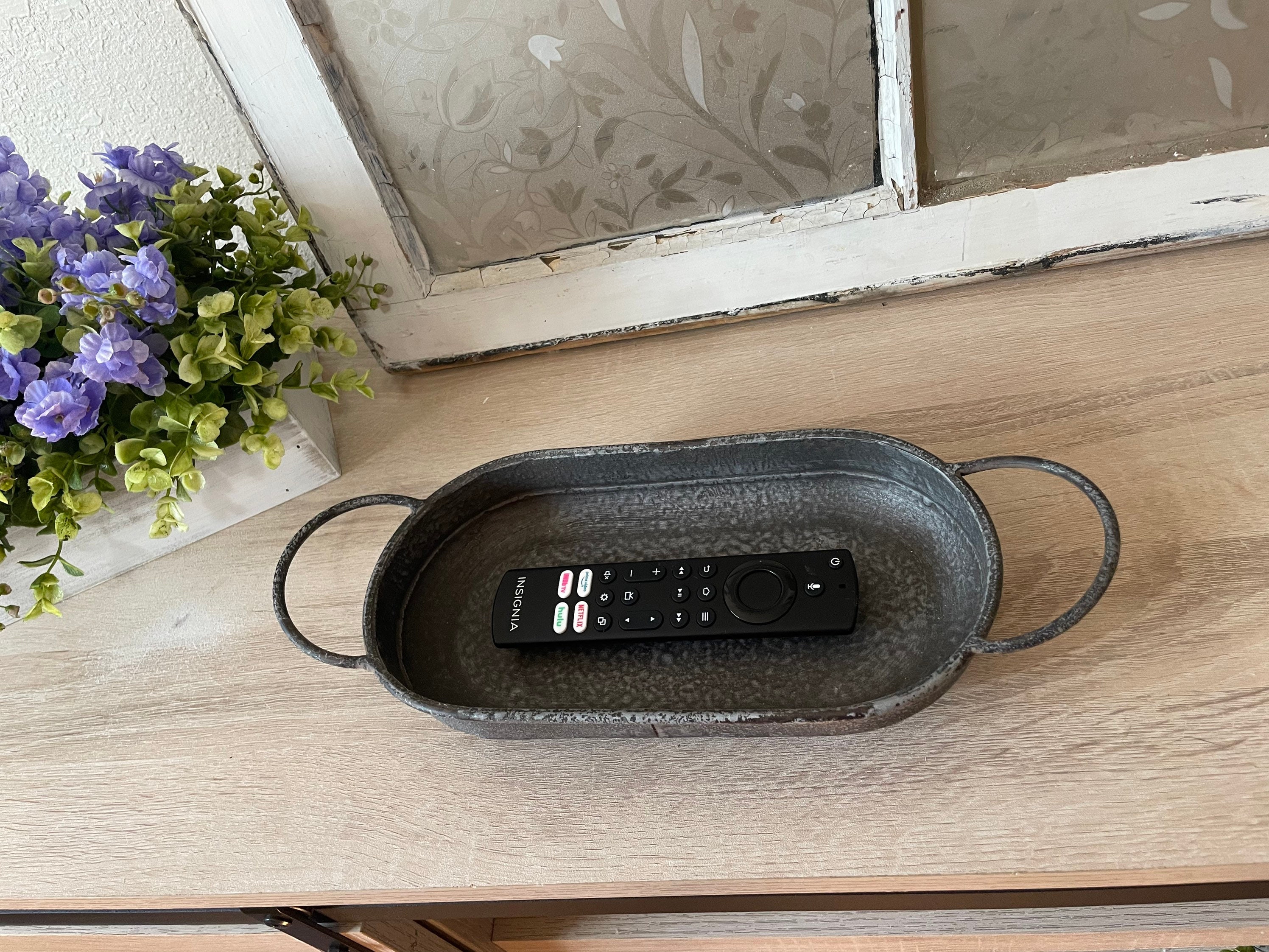 Farmhouse Metal Tray Remote Control Tray Bathroom Tray - Etsy