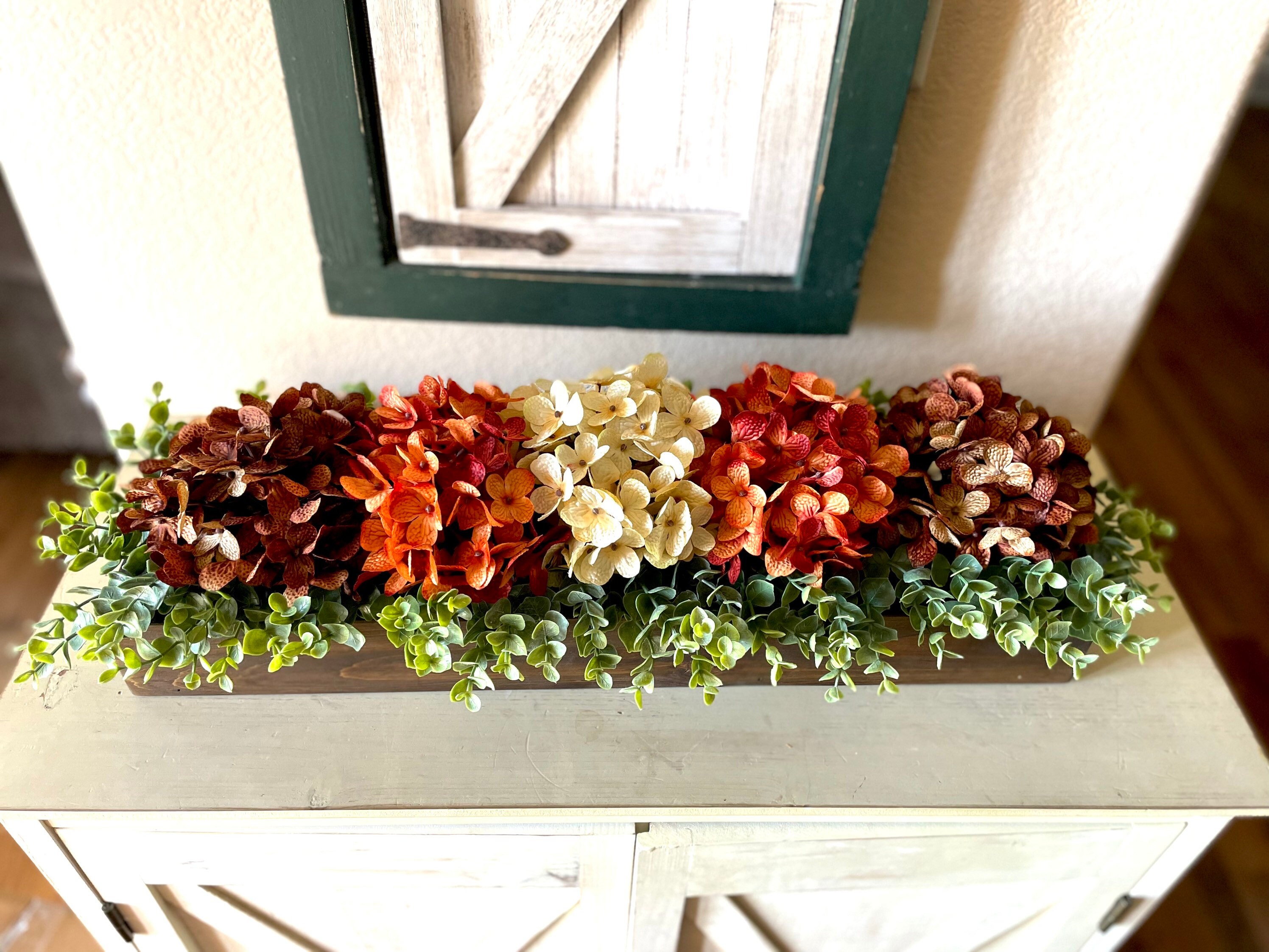Fall Floral Arrangement Rustic Farmhouse Fall Table Decor - Etsy