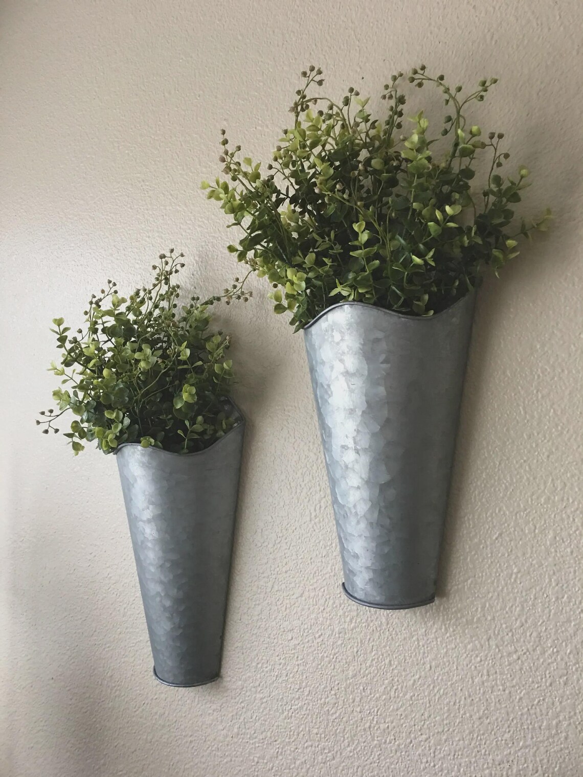 Rustic Fall Wall Galvanized Metal Wall Pocket With Fall Leaves ...