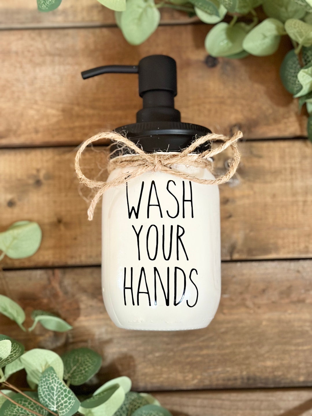 Wash Your Hands Dunn Mason Jar Soap Dispenser Housewarming Gift ...