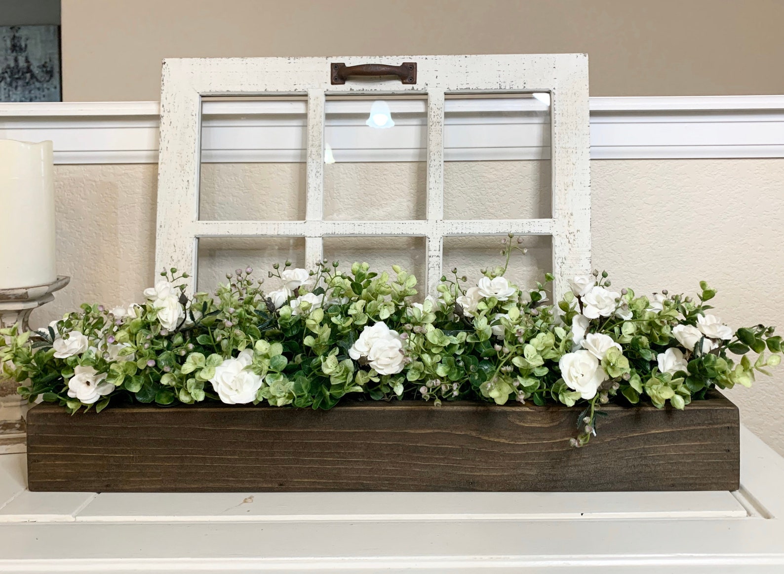 Farmhouse Decor Farmhouse Floral Arrangement Dining Table | Etsy