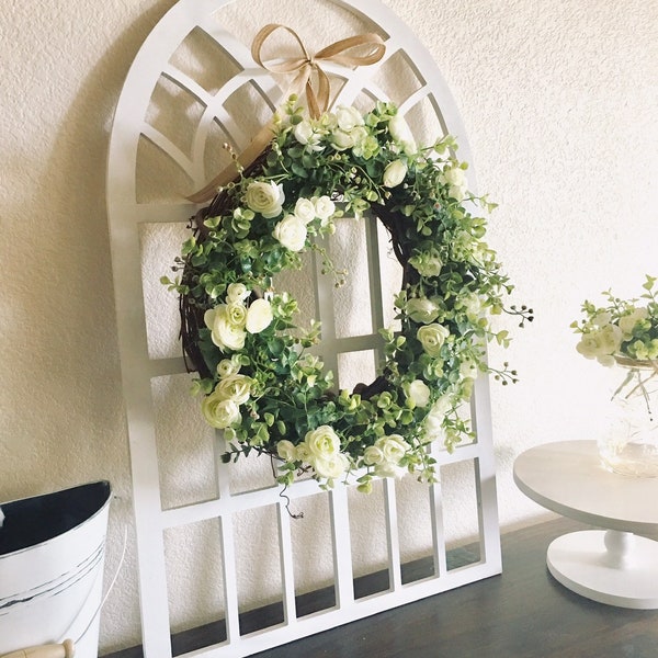 Window Frame With Wreath - Etsy
