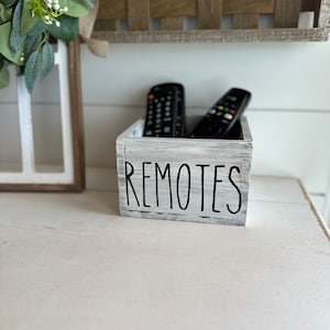 Remote Control Box | Farmhouse Living Room Storage | Wood Remote Box ...