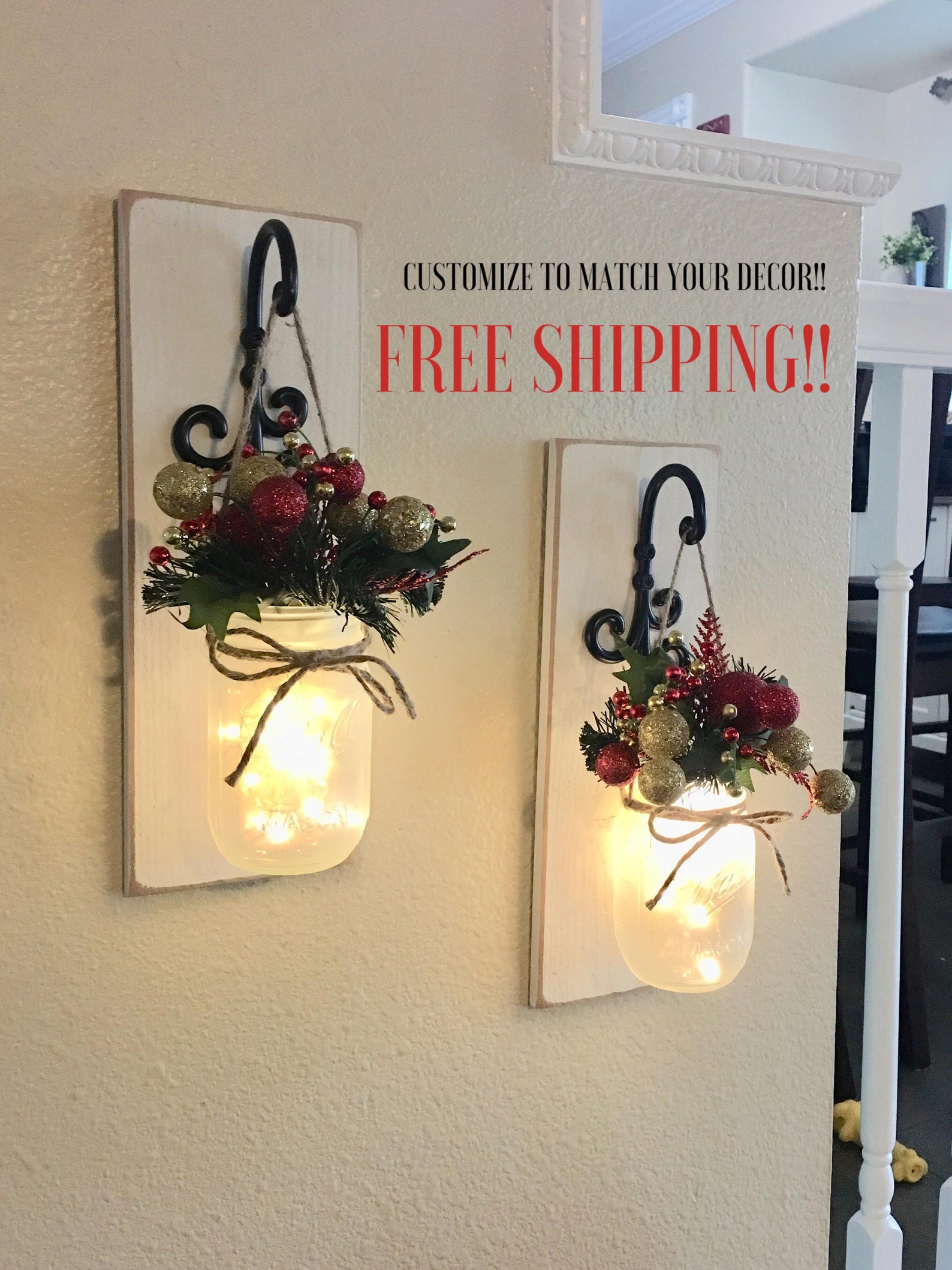 Christmas Wall Decor Rustic Christmas Decor Christmas - Etsy