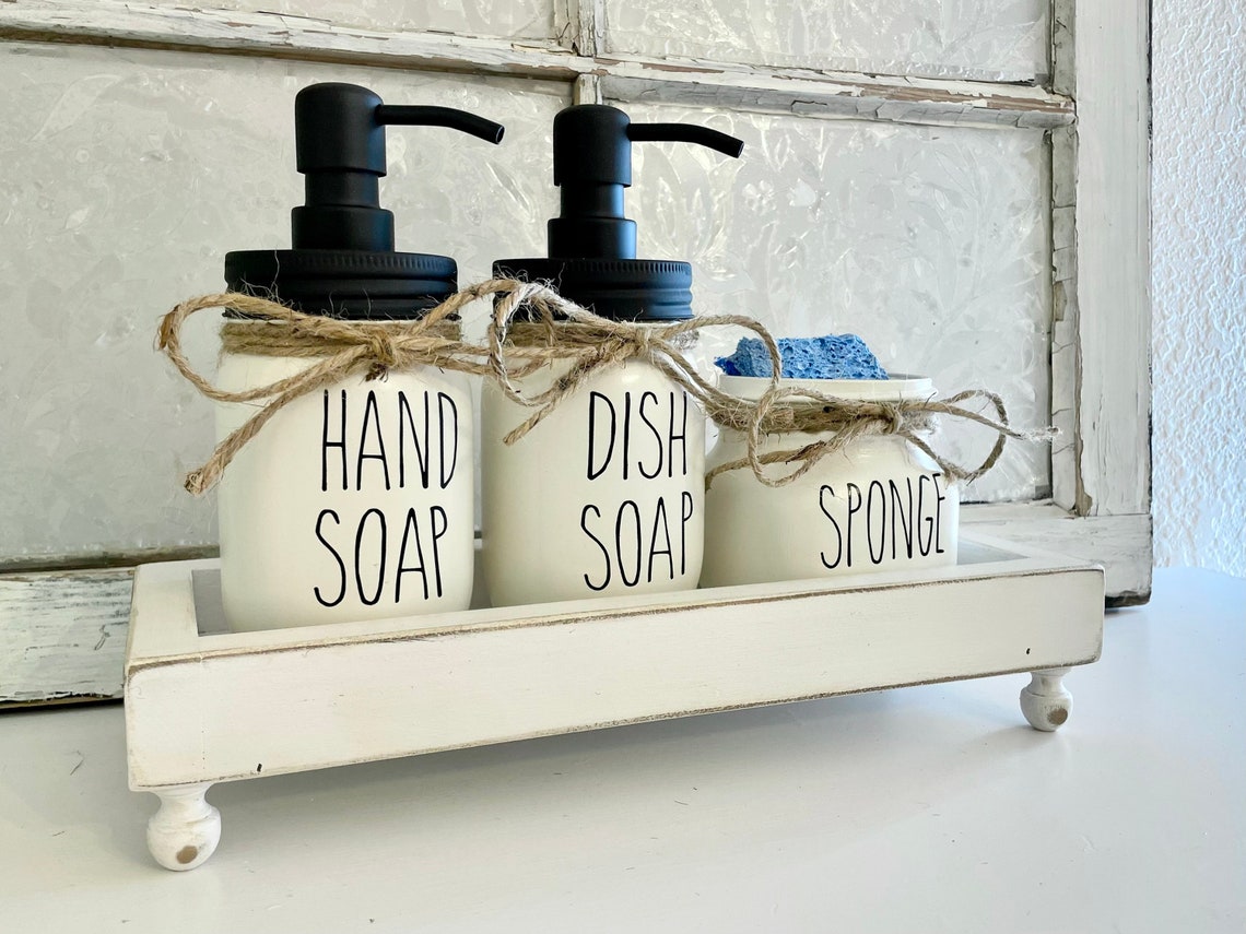 Farmhouse Kitchen Decor Dunn Style Dish Soap Dispenser, Hand Soap ...
