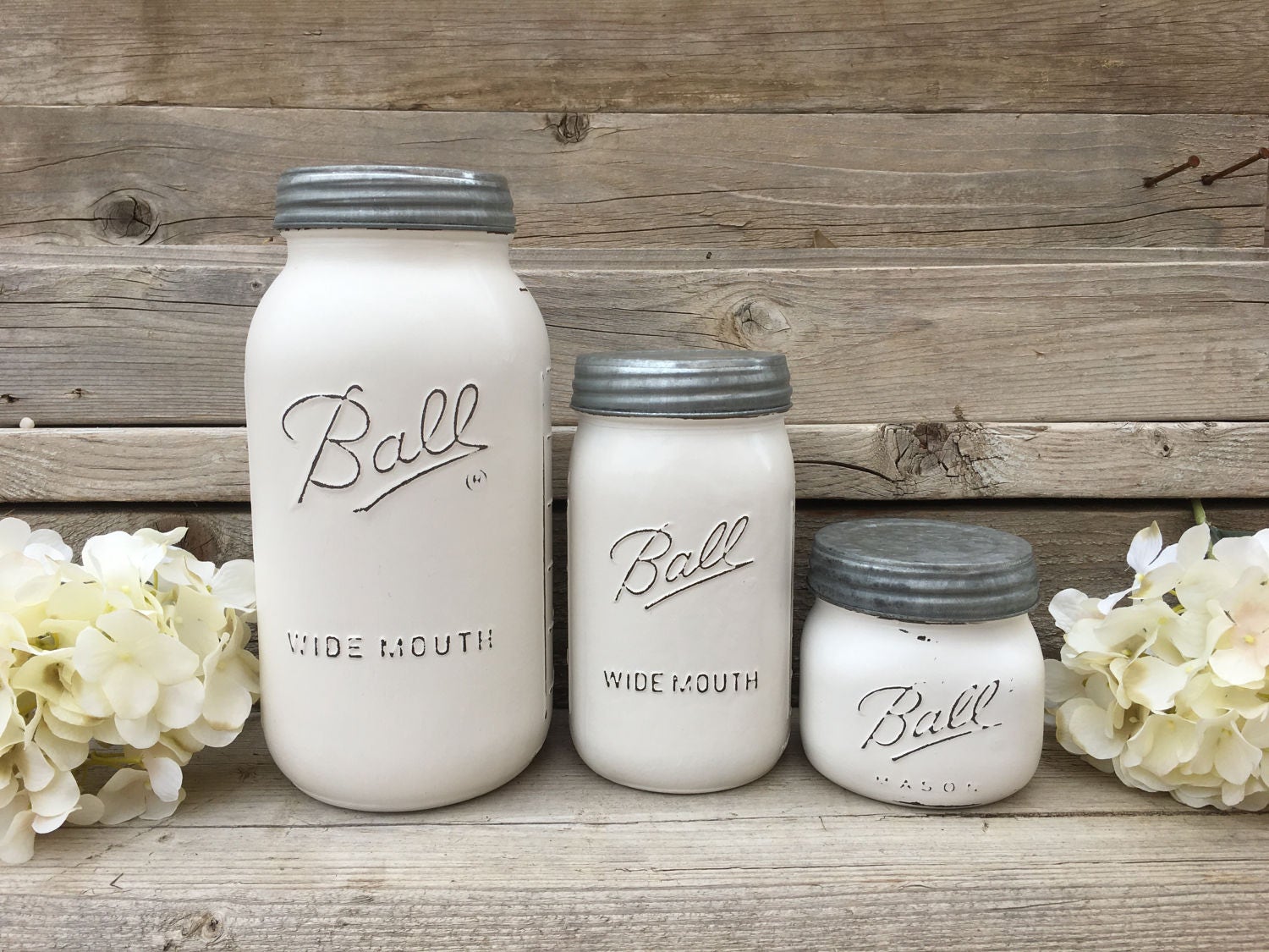 Mason Jar Canister Set, Farmhouse Canister Set, Mason Jar Farmhouse ...