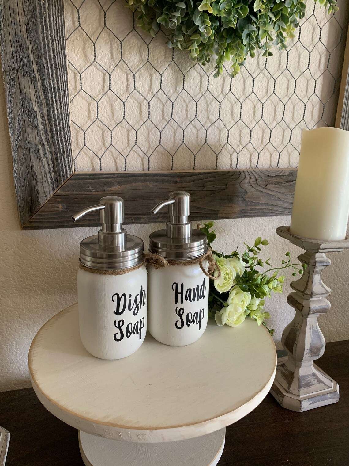 Farmhouse Kitchen Decor Farmhouse Soap Dispenser Dish Soap - Etsy