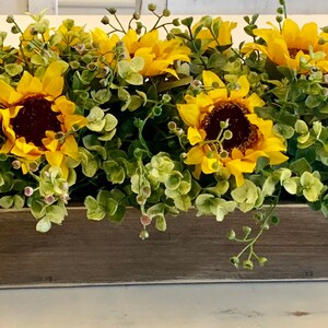 Rustic Fall Sunflower Centerpiece, Floral Arrangement, Farmhouse ...