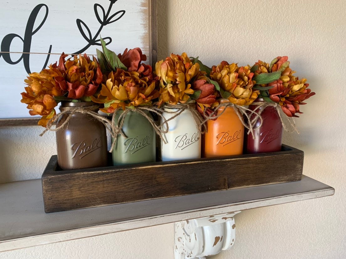 Rustic Fall Dining Room Table Centerpieces Fall Kitchen - Etsy