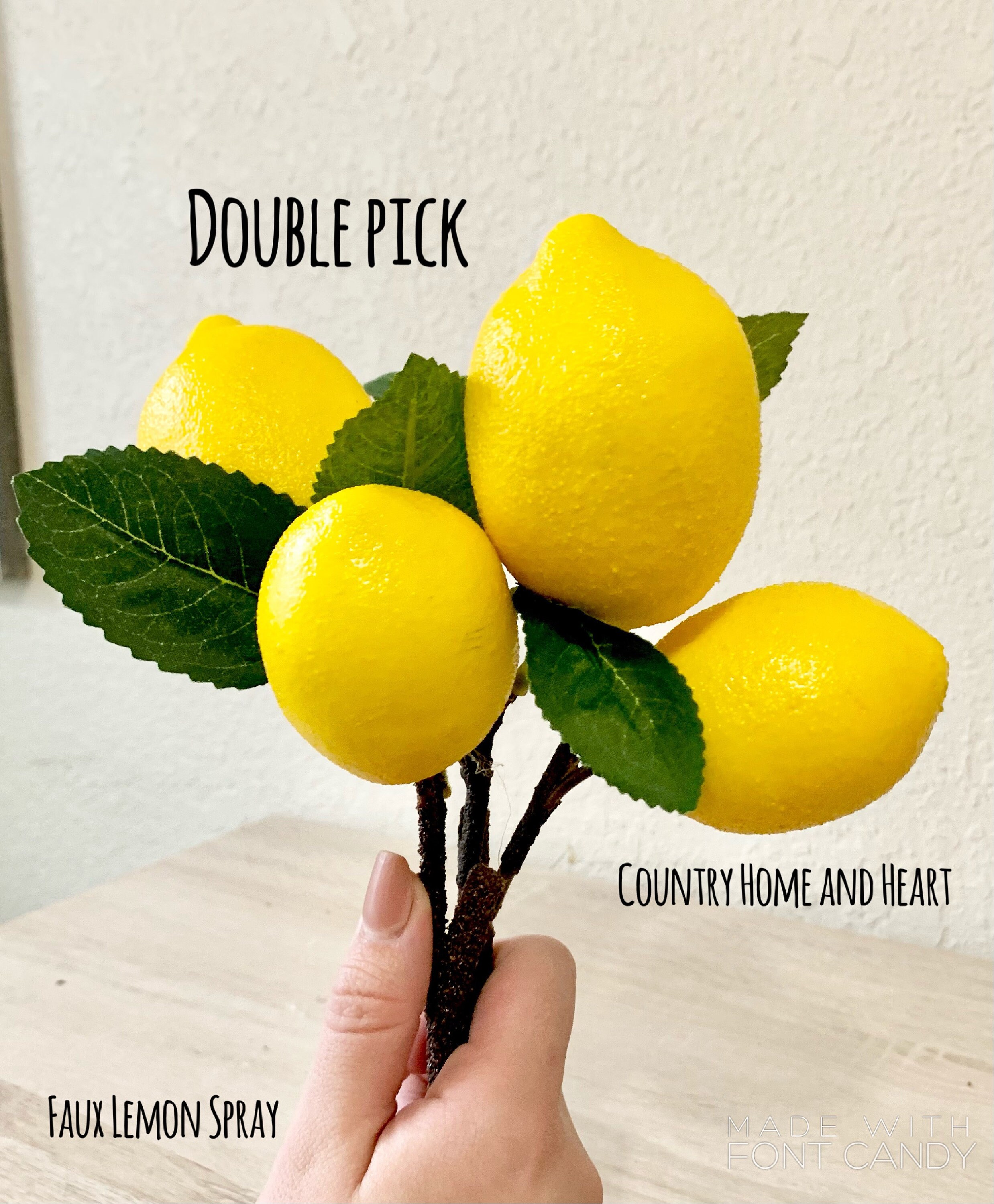 Add on Farmhouse Lemon Floral Spray Lemon Decor Faux Lemon - Etsy